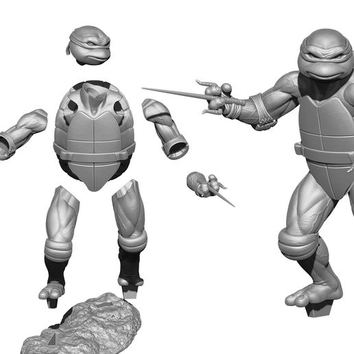 🥷 Ninja Turtles 1990 STL・ 3D File for 3D printing・Cults