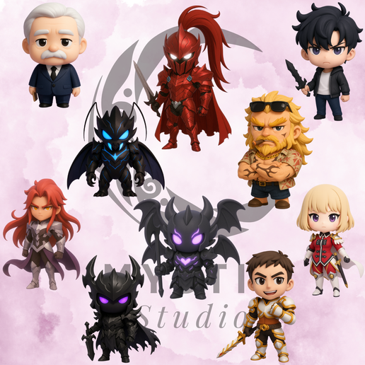 👾 Solo Leveling Chibi 10-Pack - STL Fanart of the Most Iconic ...