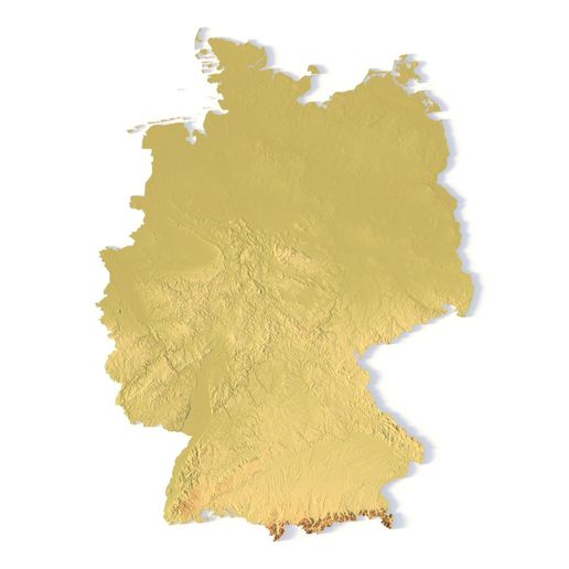 🇩🇪 Germany Topographic Map – 3D Model for 3D Printing & CNC Carving・ 3D ...
