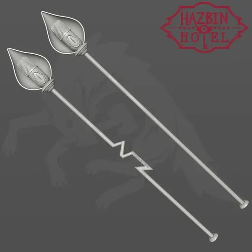 🎤 Alastor’s Microphone Staff season 2 – Hazbin Hotel Inspired Cosplay ...