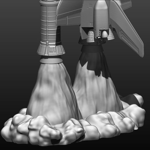 🛰 Space Shuttle file STL for all 3D printer, two versions on platform ...