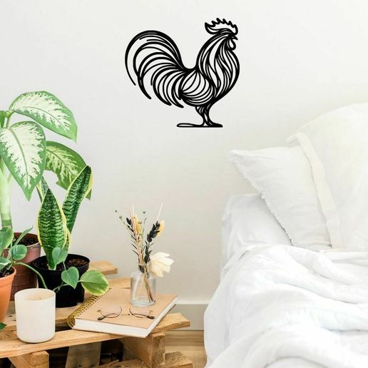 🐓 Rooster / Kohout wall or table decoration・Free 3D File for ・Cults