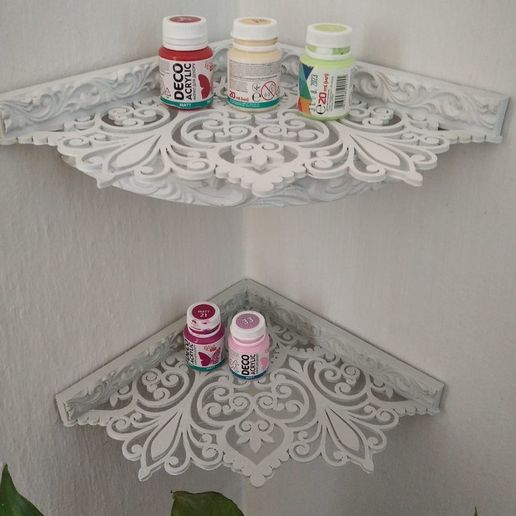 🆓 Decorative Corner Shelf – Free 3D Printable Wall Shelf with Optional ...