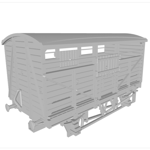 🛤️ OO Gauge British Rail Cattle Wagon - Model Railway Wagon・ 3D File ...