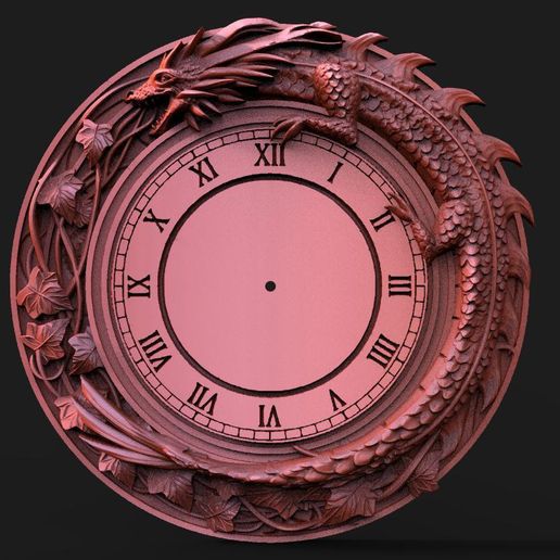 🐉 Dragon wall clock CNC・ STL File for 3D printing and CNC machining ...