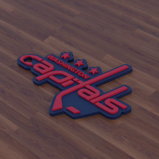 🗝️ Washington Capitals Keychain・ 3D File for 3D printing・Cults