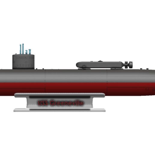 🚁 USS Greeneville Nuclear Attack Submarine・ STL File for 3D printing・Cults