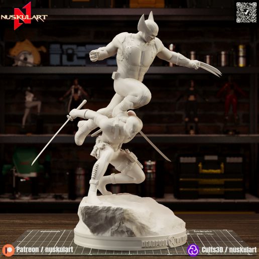 🦸‍♂️ Deadpool and Wolverine - Marvel - Collectible Legendary Model・ 3D ...