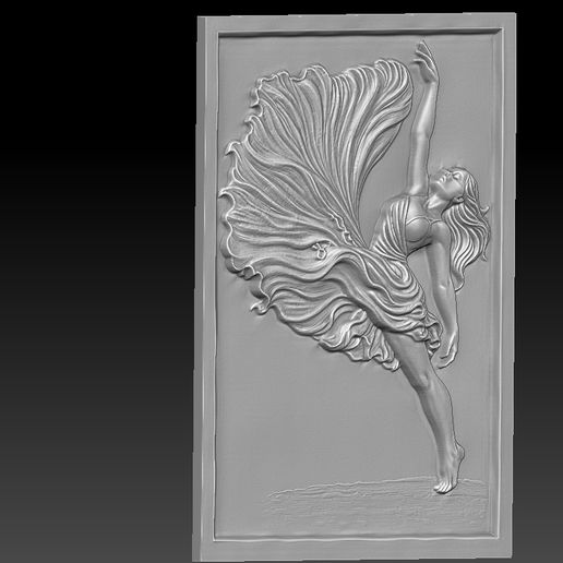 👧 Girl CNC Relief Model・ STL File for 3D printing・Cults