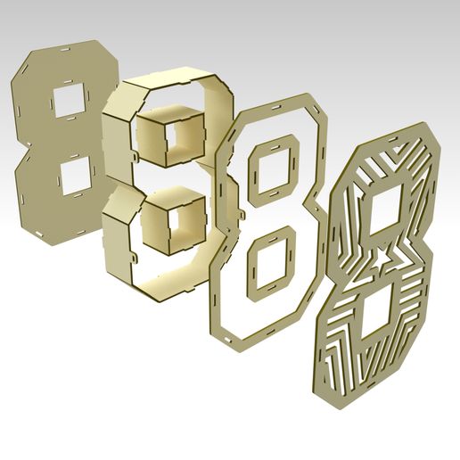 🔢 3D Numbers Gift Box Designs for Laser Cut & CNC Router・ 3D File for ...