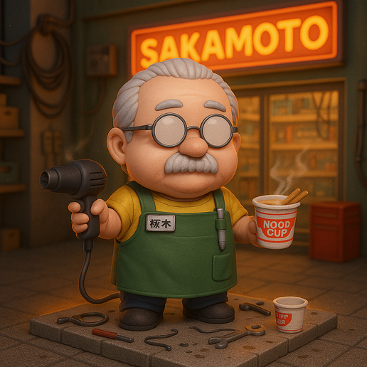 💬 Sakamoto Days – Taro Sakamoto Chibi Diorama・ STL File for 3D printing ...