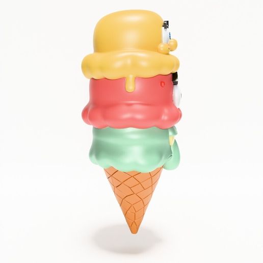 🧊 SpongeBob SquarePants Patrick and Squidward Ice Cream toy・ STL File ...