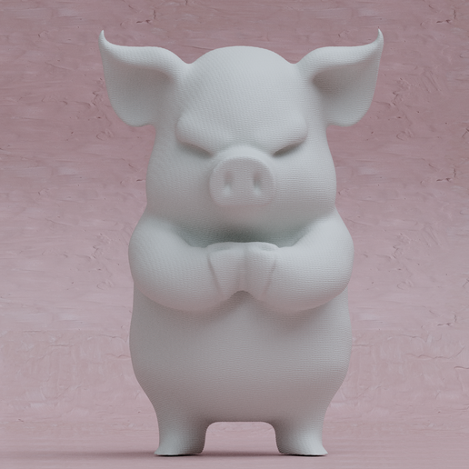 STL file Cute Pig - Knitted Fabric 3D Printable Model 🐖 ・3D printing ...