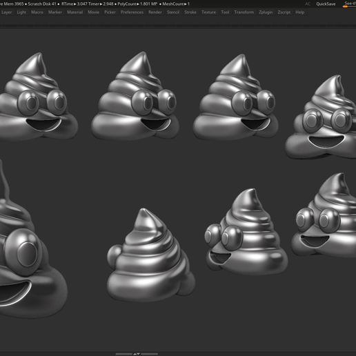 💩 emoji poo・ STL File for 3D printing・Cults
