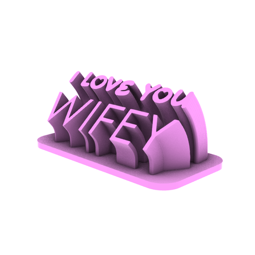 STL file I Love Wifey - Desk Plate Sweep Text ️‍🔥 ・Template to download ...