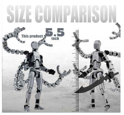 👾 T13 action figure accessories already assembled, multi-articulated ...