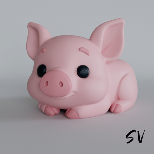 🖼️ Little piggy | Mini-pig.・ STL File for 3D printing・Cults