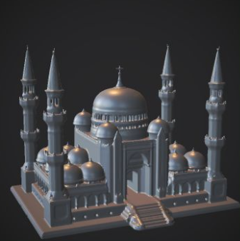 🕌 Ornate 3D Printable Mosque Model・ STL File for 3D printing・Cults