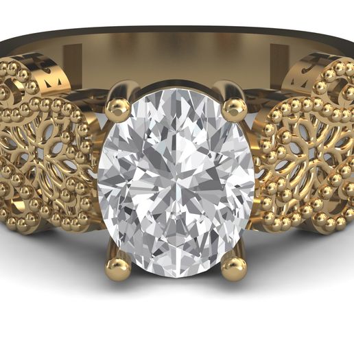 STL file Single Stone Diamond Engagement Wedding Printable Ring 3DM STL ...