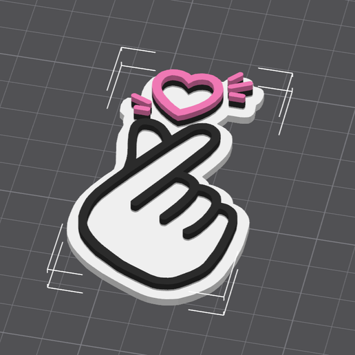 💜 Korean Heart - Simple color change ornament・ STL File for 3D printing ...