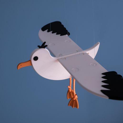 🧒 Gaetano - The swinging seagull・ STL File for ・Cults