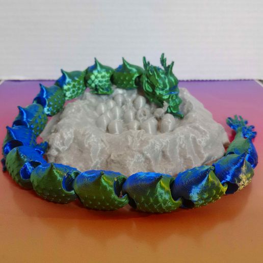 🔮 Crystal Dragon Display Stand Holder - Nest Diorama for Articulated ...