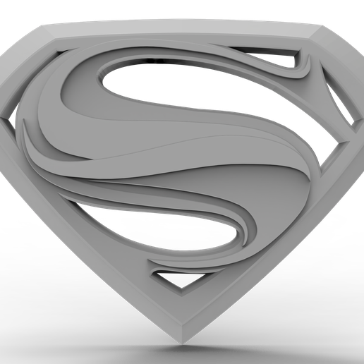 📁 3D Model STL File for CNC Router/Laser & 3D Printer Superman Logo ...