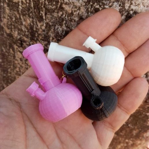 🗝️ mini bong weed keychain・ STL File for 3D printing・Cults