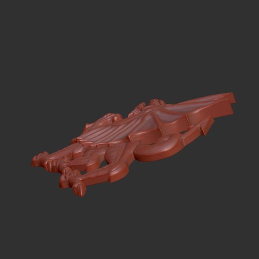 🐉 Welsh Dragon 3d relief .stl file・ STL File for 3D printing and CNC ...