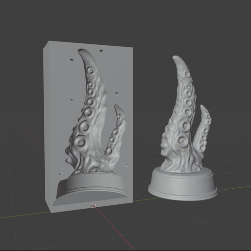 👽 Dual Stimulator Alien Tentacle Dildo Mold・ STL File for 3D printing・Cults