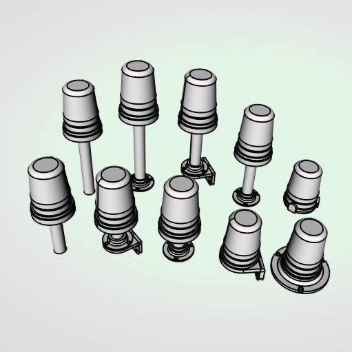 👽 1/10 scale model rotating beacons (21 models)・ STL File for 3D ...