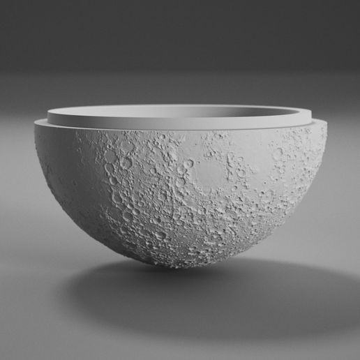🌙 Lunar Moon Box – 3D Printable Sphere Container with Crater Relief and ...