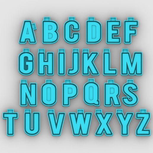 STL file letters of the alphabet - freshie mold - STL for silicone mold ...