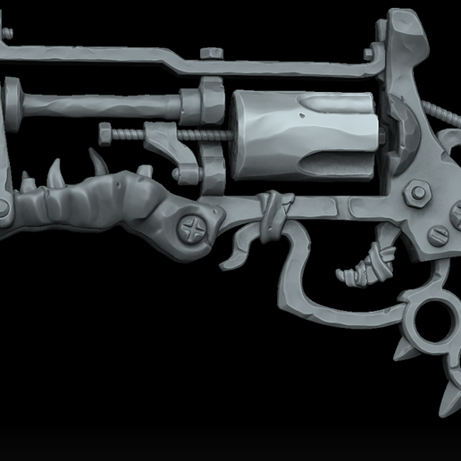 STL file Fantasy desert revolver 🏜️ ・3D print design to download・Cults