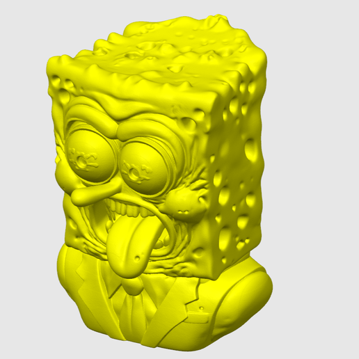 🧽 Freaky Bob Sponge Bob_ Bust Statue・Free STL File for 3D printing・Cults