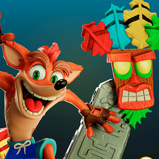🎨 Crash Bandicoot - FAN ART・ 3D File for 3D printing・Cults