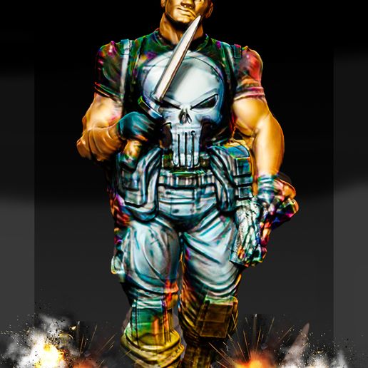 👾 The Punisher・Free STL File for 3D printing・Cults
