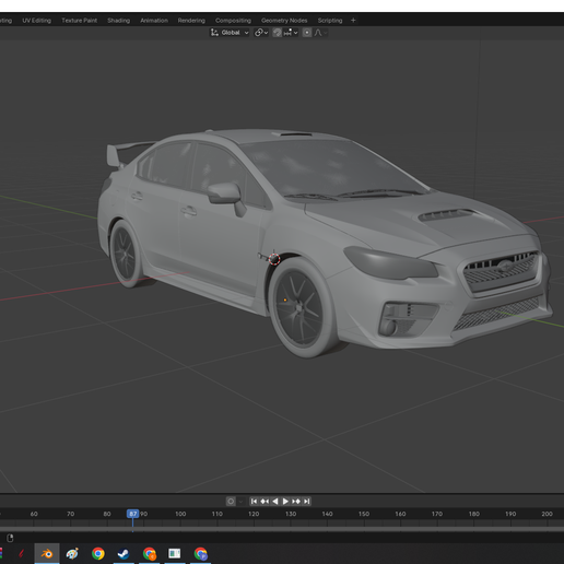🚗 SUBARU WRX STI 2016・ OBJ File for 3D printing・Cults