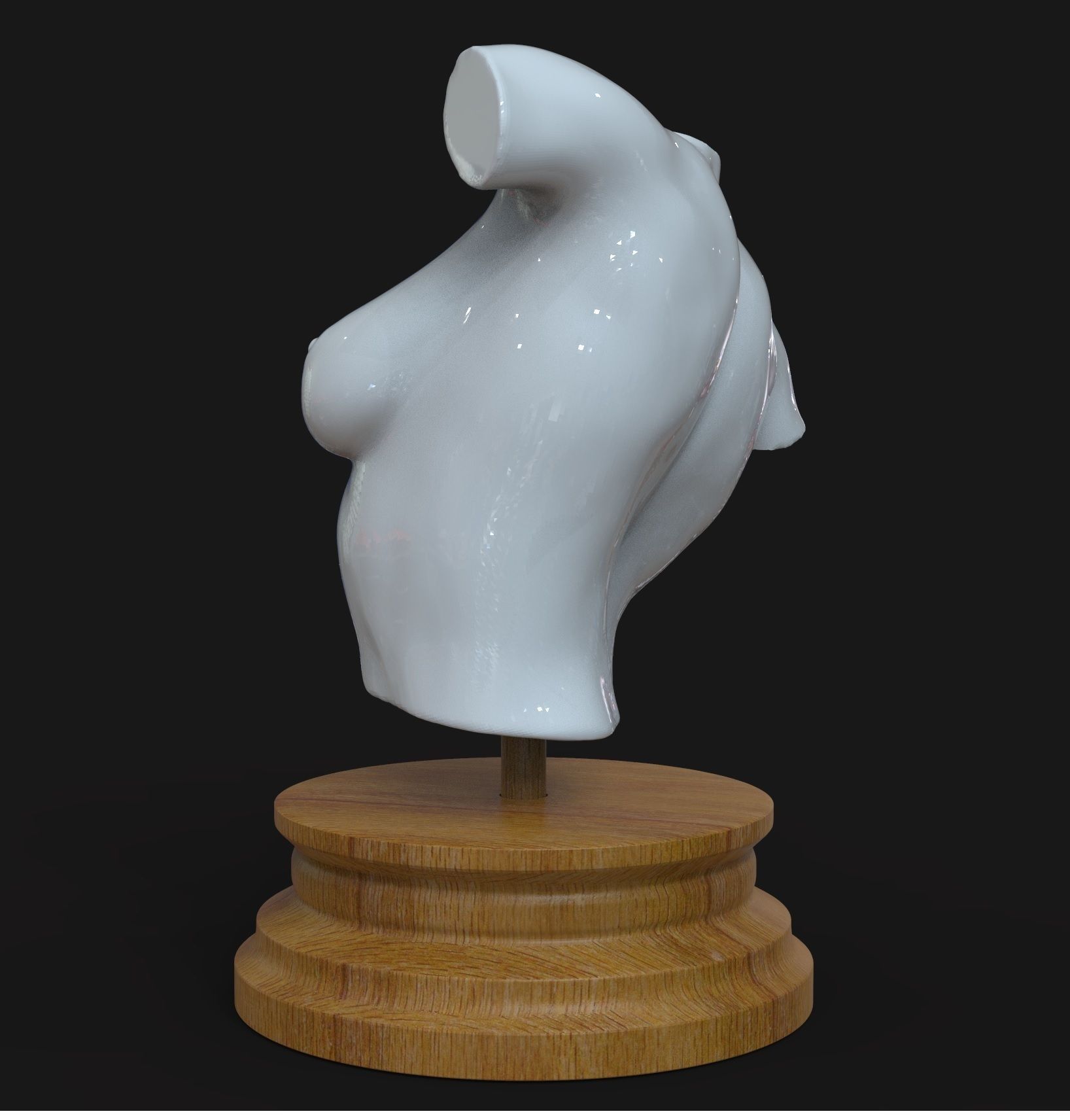 Stl File Female Nude Torso Sculpture・3d Print Design To Download・cults