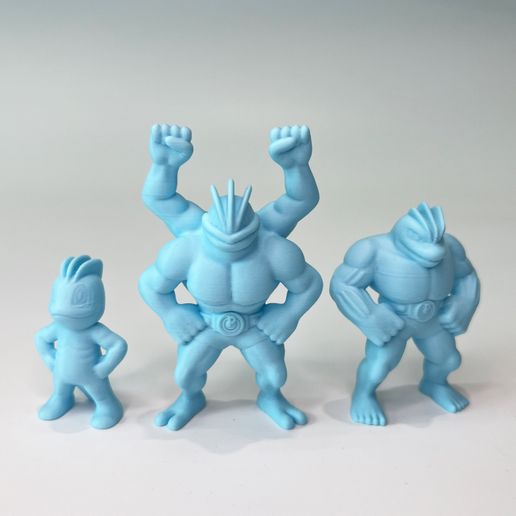 🐉 POKEMON - POKEMON MACHOP EVOLUTION (EASY PRINT NO SUPPORT)・ STL File for 3D printing・Cults