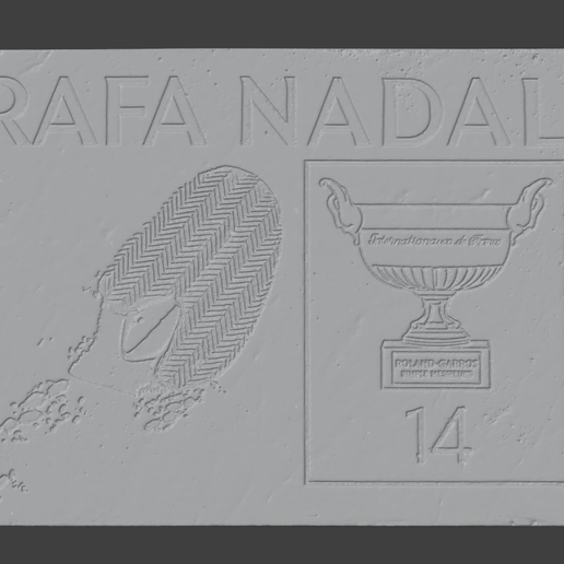 🎾 Plaque hommage à Rafael Nadal - Edition Roland Garros Footprint ...