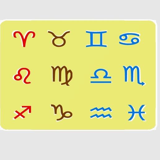 Zodiac signs printable - Horoscopeaz.com