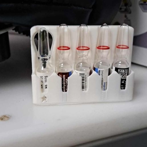 💊 1 ML Glass ampoule drug vial case / holder・ STL File for 3D printing ...