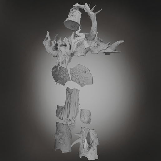 💂 Bringers of Decay Spear Warden Mecha-Knight Armor・ 3D File for 3D ...