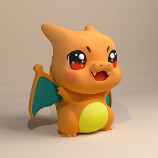 🐉 chibi charizard・ STL File for 3D printing・Cults
