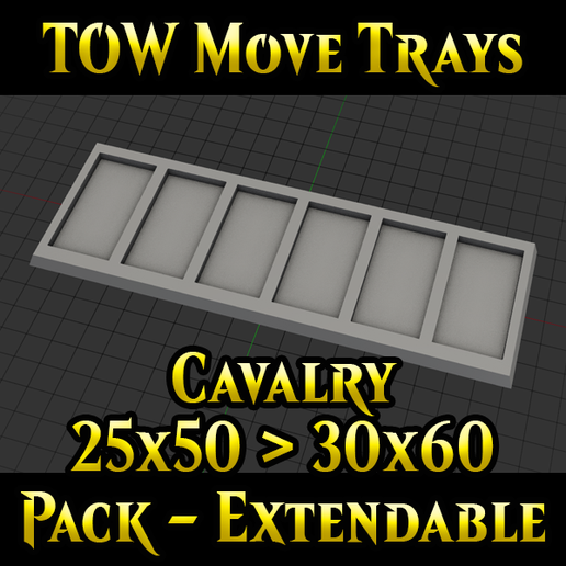 🎲 Adapter WFB-TOW - Move Tray Pack - 25x50 to 30x60 Cavalry - In Line ...