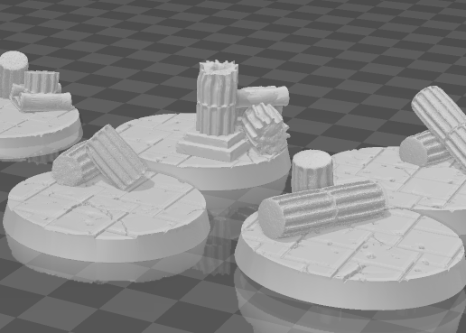 🏛️ Greek Ruins Base Set For 28mm Table Top War gamming Roman・ STL File ...