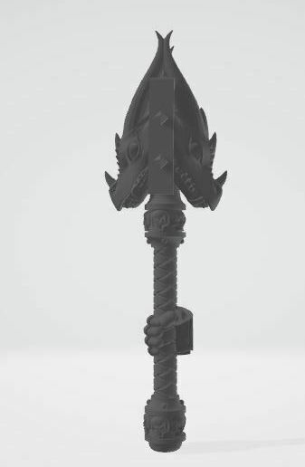🎲 Salamanders Crozius for Marine Chaplain・ STL File for ・Cults