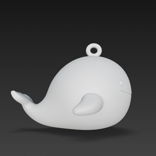 🐳 Minimalist Cute Whale Keychain – 3D Printable Ocean Friend・ STL File ...