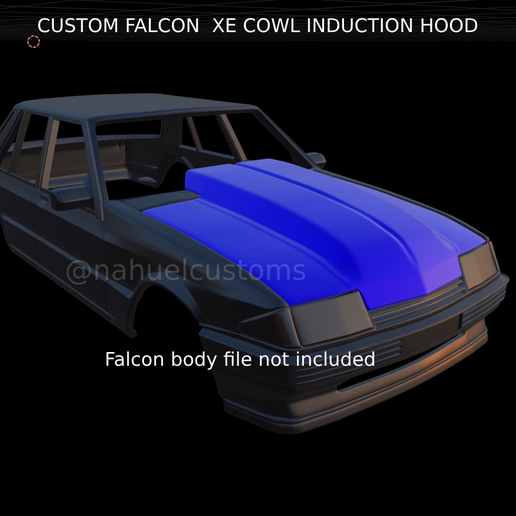 🇦🇺 CUSTOM FALCON XE COWL INDUCTION HOOD・ STL File for ・Cults
